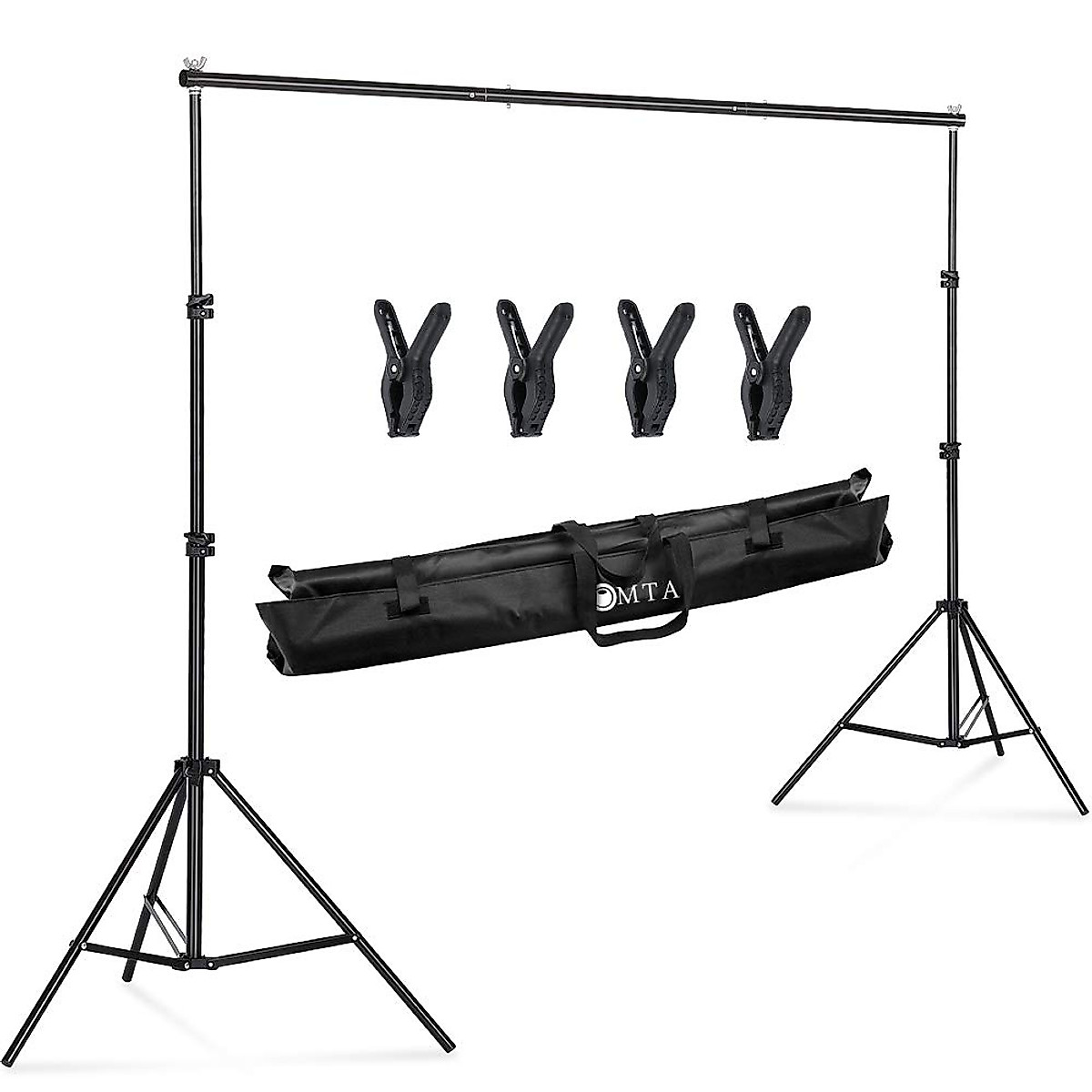LOMTAP Background Stand Heavy Duty 6.5x10ft/ 2x3m Backdrop Support System Photography Photo Video Studio Kit with Carrying Bag for Adjustable Height and Width Shooting Photo Studio