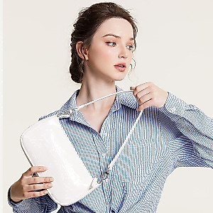 White Purse for Women 3pcs Set Small Shoulder Bag Mini Clutch Purses 90s Y2k Handbags