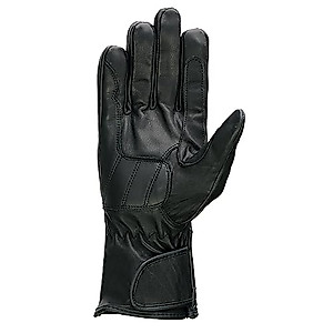 Milwaukee Leather SH451 Men's Black Leather Gauntlet Racing Motorcycle Hand Gloves with Wrist and Knuckle Padding Protection - 3X-Large