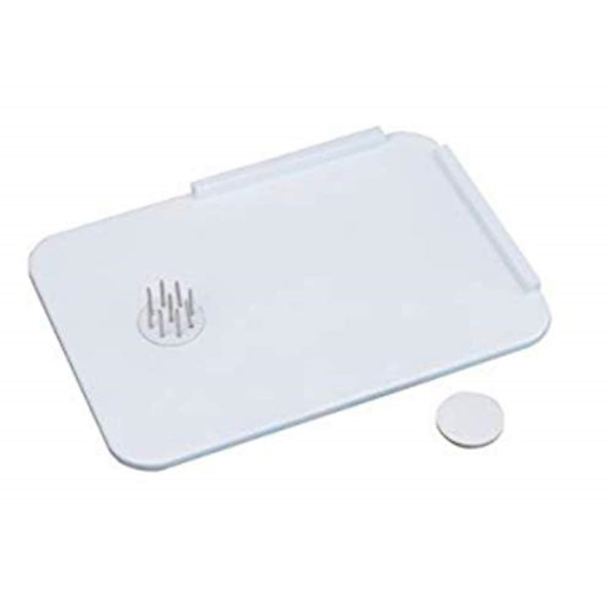 Homecraft Plastic Spread Board with Spikes, Food Tray with L Shaped Corner and Optional Stainless Steel Spikes Hold Food in Place While Cutting and Spreading, Kitchen Aid for Limited Use of One Hand