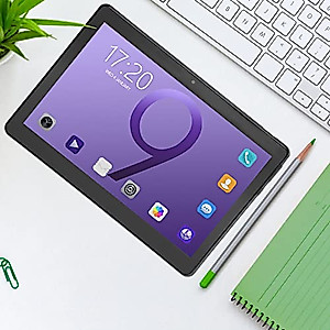 PUSOKEI 10.1in Tablet PC, HD Calling Tablet, IPS Touch Screen, 10 Core CPU, 4GB & 64GB, 128GB Expand Android 11 Tablet with 5 & 13MP Camera, 2.4G/5G WiFi, BT, 8800mah Battery (Black)(US)