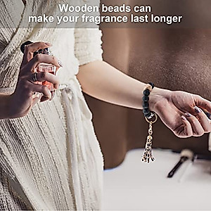 Pusunas Key Chains Women for Car Key Ring Bracelet,Keychain Wristlet,Silicone Beaded Bangle Chains