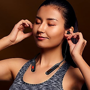 Wireless Bluetooth 5.3 Hanging Earphone - Digital Stereo Earbuds Waterproof,HiFi Sound Quality,Water-Resist Noise-Canceling Long Life Can Talk Multi-Function Sports Earbuds,for iOS Android (Black)