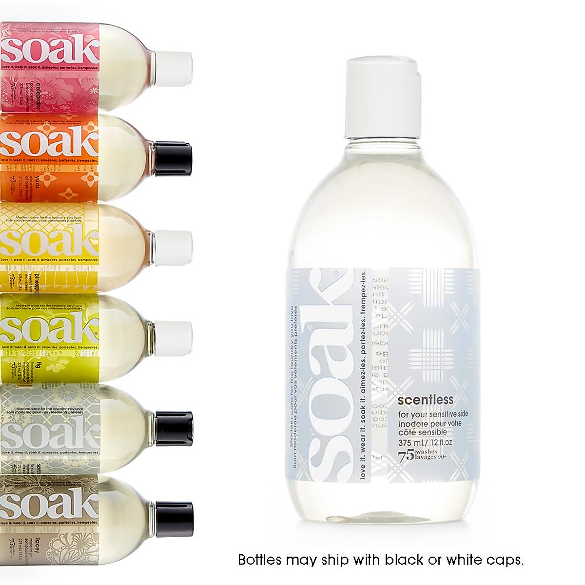 Soak Laundry Soap – No Rinse, Plant Derived Hand Wash Detergent - 375 ml / 12 fl. oz, 75+ Washes (Yuzu)