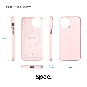 elago Magnetic Silicone Case Compatible with MagSafe iPhone 12 and Compatible with iPhone 12 Pro 6.1 Inch - Built-in Magnets, Compatible with All MagSafe Accessories (Lovely Pink)