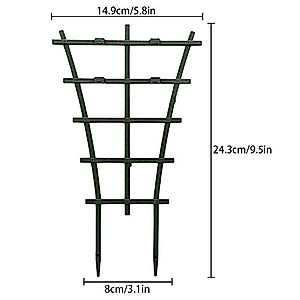 GWOKWAI 6Pcs Plant Climbing Trellis Supports, DIY Garden Mini Superimposed Potted Plant Support Plastic Pot Plant Stem Support Wire for Indoor Outdoor Vines Flower Vegetable