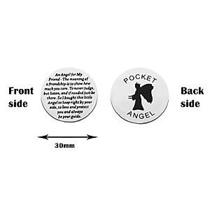 TIIMG Guardian Angel Coin Angle Gifts Protection Gift Inspirational Gift for Best Friend (An Angel for My Friend)