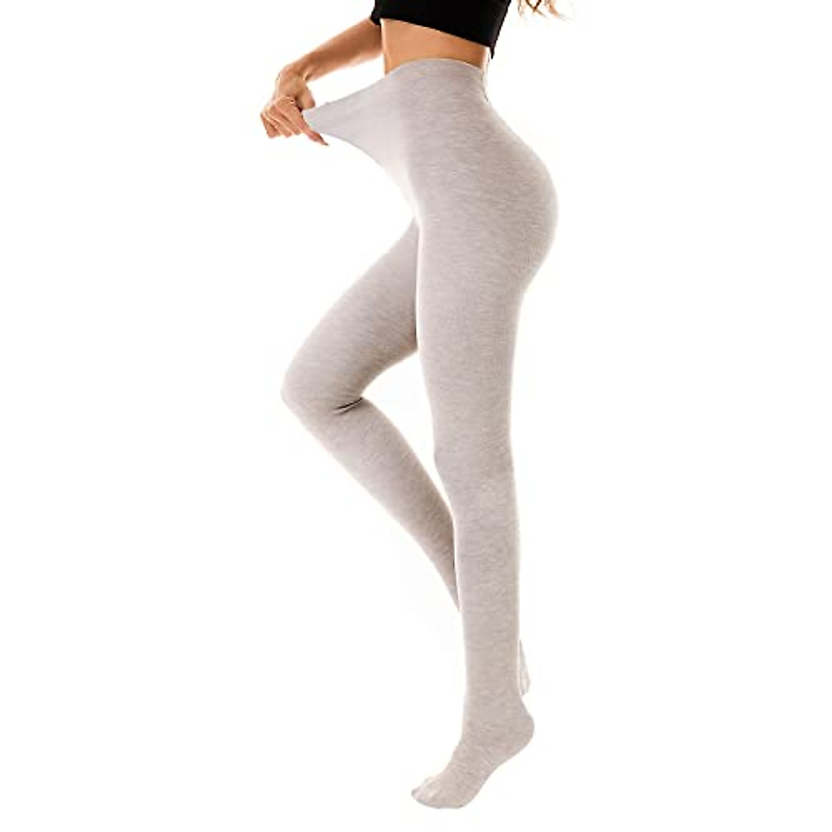 Fleece Lined Tights Women Winter Thermal Warm Leggings for Women Thick Tights Slimmer Opaque Pantyhose Buckwheat color One Size