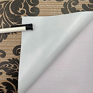 Yifely SimpleLife4U Black Damask Self-Adhesive Shelf Drawer Liner PVC Tabletop Protect Paper 45x300cm