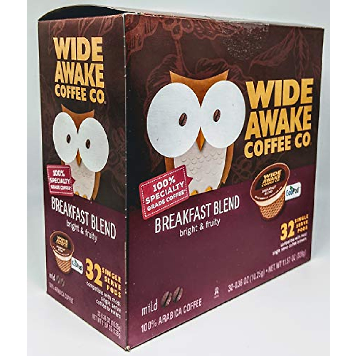 Wide Awake Coffee Single Serve Coffee Pods (32 Count, Breakfast Blend)