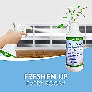 Air Duct Cleaner Spray, Professional HVAC Air Freshener, Air Duct Deodorizer, and Odor Remover Spray for Homes, Business, Auto, RVs, and Campers! (32 Ounce)
