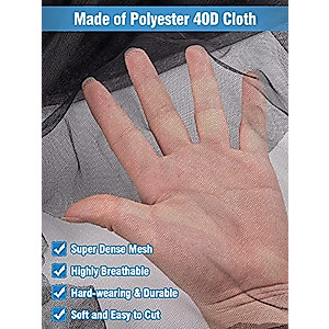 2 Pcs Garden Net Barrier - 10 x 13 ft for Each Bird Garden Screen Mesh Netting, Heavy Duty Garden Mesh for Terraces Balconies Patios Protecting Your Skin Plants Vetegables DIY (Black)