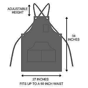 Hudson Durable Goods - Heavy Duty Waxed Canvas Work Apron - Grey