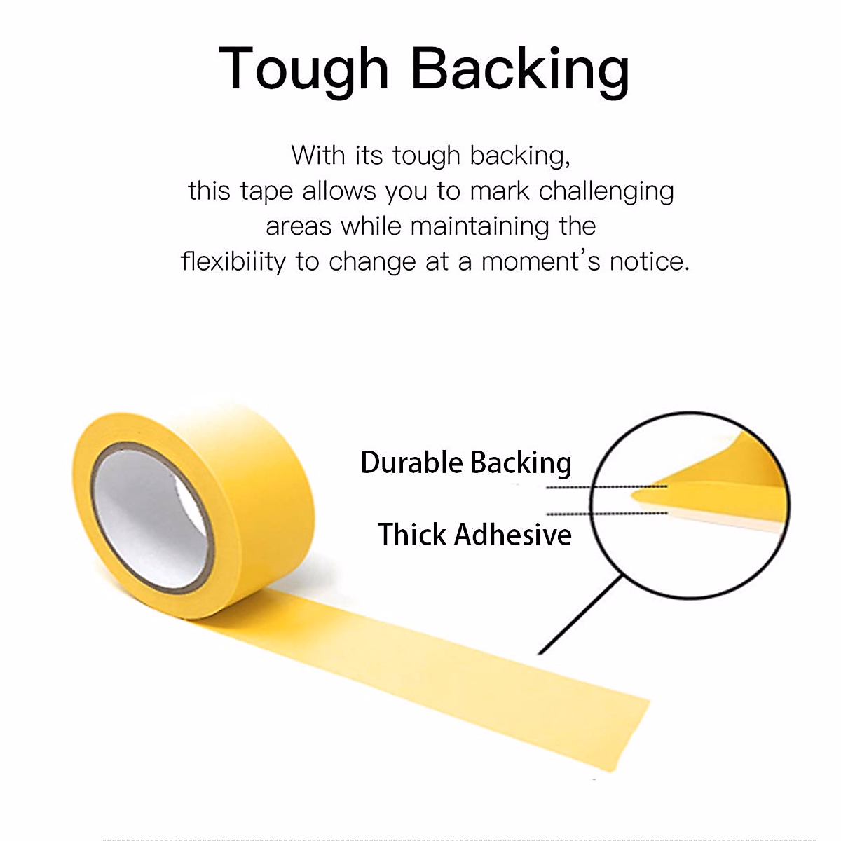 APT, Multi Color Marking Tape, Premium Safety Marking and Dance Floor Splicing Tape, 6 mil Thick (Black, 5 Roll)