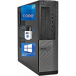 Dell Optiplex 9010 SFF Desktop Computer - Intel i7-3770 Upto 3.9GHz, AMD Radeon 1GB Graphics, 32GB RAM, 1TB SSD, DisplayPort, HDMI, DVI, DVD, Wi-Fi, Bluetooth, TDL - Windows 10 Pro (RENEWED)