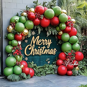 Red Balloon Garland Kit - Double Stuffed Burgundy Balloons Different Sizes 18/12/5 Inch Wine Red Balloons Maroon Balloon Arch For Birthday Wedding Anniversary Valentine Day Christmas Party Decoration