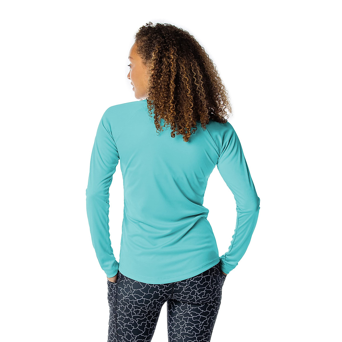 Vapor Apparel Women’s UPF 50+ UV Sun Protection Long Sleeve Performance Regular Fit T-Shirt for Sports and Outdoor, X-Large, Water Blue