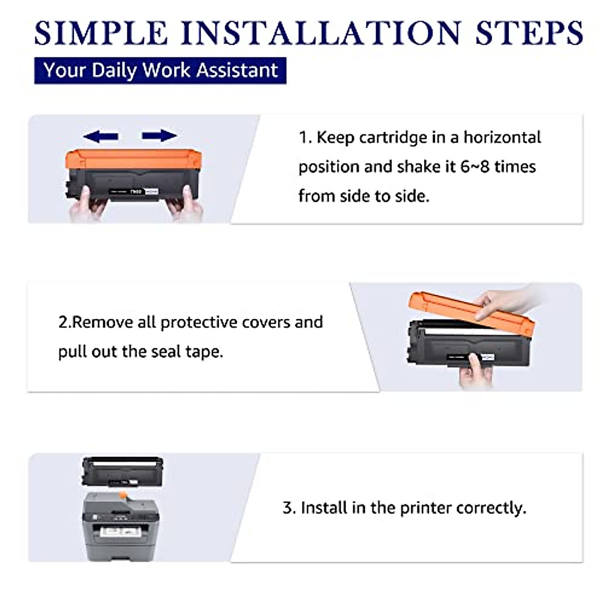 Mooho Compatible Toner Cartridge Replacement for Brother TN660 TN-660 TN630 TN-630 High Yield for Brother MFC-L2700DW HL-L2380DW DCP-L2520DW DCP-L2540DW HL-L2360DW HL-L2340DW Printer (2 Black)