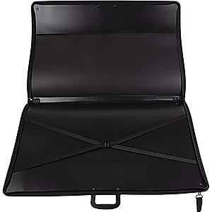 Large Artist Portfolio Case with Adjustable Shoulder Strap (Black, 35 x 24 x 1.5 Inches)