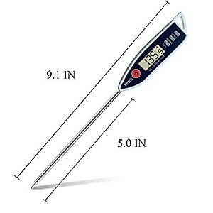 Meat Food Thermometer, Digital Candy Candle Thermometer, Cooking Kitchen BBQ Grill Thermometer, Probe Instant Read Thermometer for Liquids Pork Milk Deep Fry Roast Baking Candle Temperature