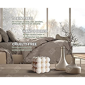 Bubble Candle Bundle Pack of 2, Trendy Home Decor Candle, Bergamot & Ylang-Ylang Essential Oil Scented Aromatherapy, Premium Handmade Soy Wax Rubik's Cube Candle