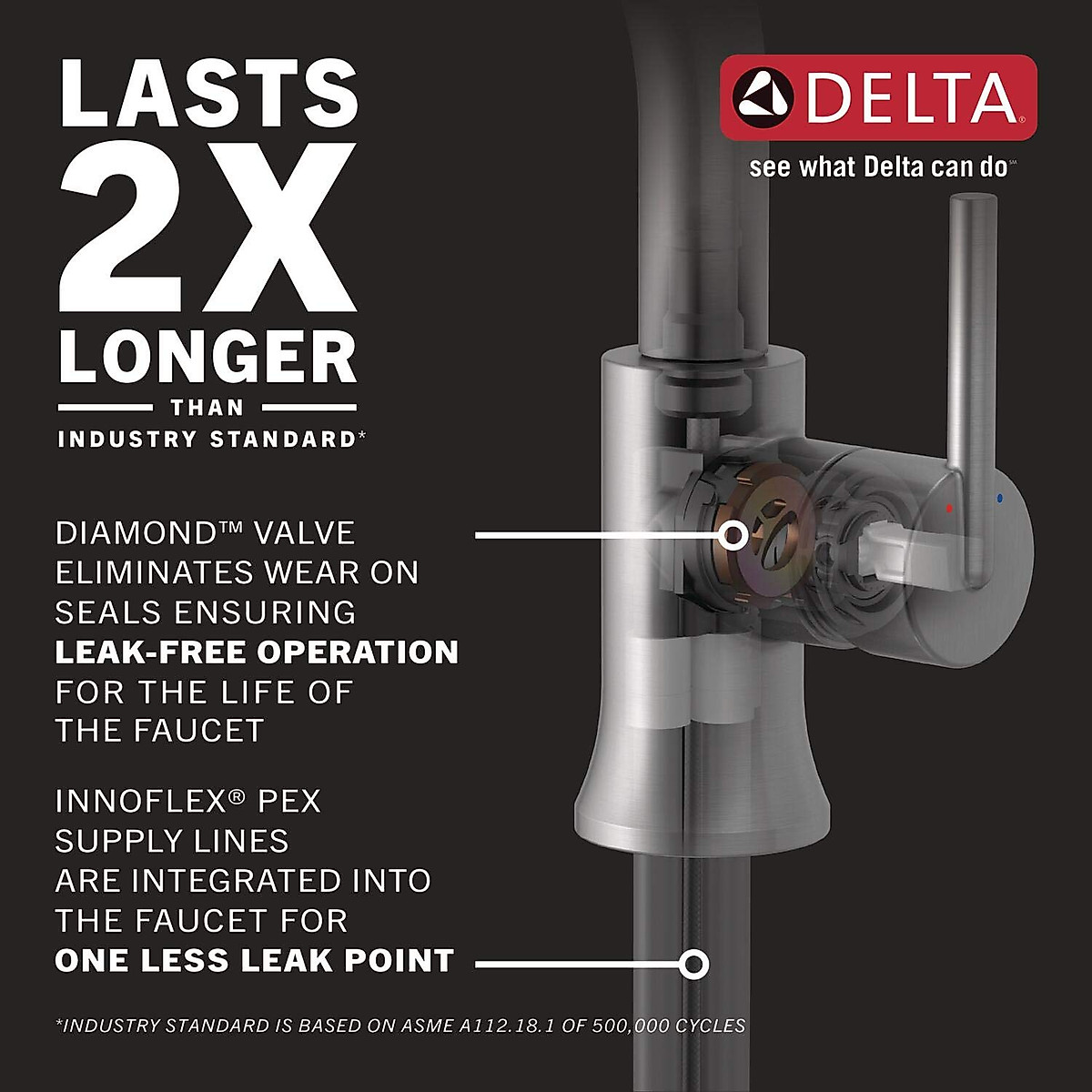 Delta Faucet Pivotal Matte Black Bathroom Faucet, Single Hole Bathroom Faucet, Single Handle Bathroom Faucet, Diamond Seal Technology, Drain Assembly, Matte Black 699-BL-DST