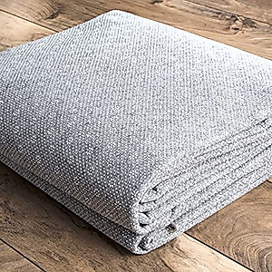 nuLOOM Ultra Premium Eco Friendly Non-Slip Felt Thick Rug Pad, 4' Round, Grey
