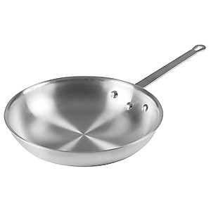 Winco AFP-14A Commercial-Grade Aluminium Fry Pan/Skillet, 14", Silver