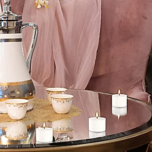 Tea Light Candles-Unscented White Smokeless Candles in Bulk -8 Hours Burn Time-for Weddings,Parties,Home,-100 Count