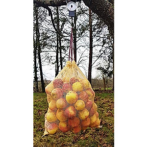 ShoplineON Reusable Vegetable Storage Bags 30 lbs – Heavy Duty Grocery Mesh Sacks Holds up to 30 lbs - Breathable Produce Citrus Potato Onion Storage - Washable Net Bags 18” x 26” Pack of 5