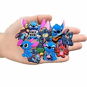 QUOEULT 10PCS Shoe Charms for Clog Sandals, PVC Cartoon Shoes Decoration Accessories for Boys Girls Teens Kids Party Favor Birthday Gifts