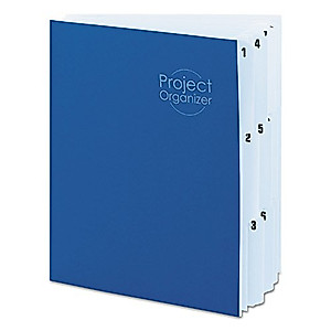 Smead Project Organizer, 10 Pockets, Closed Sides, Preprinted Templates, Reinforced Tabs, Letter Size, Navy/Lake Blue (89200)