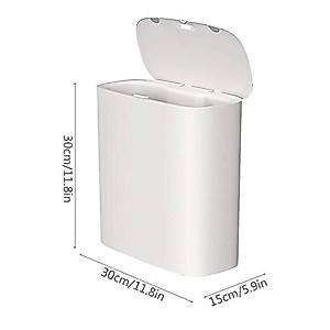 CXDTBH Automatic Trash Can Household Narrow Trash Can with Lid Plastic Toilet Smart Trash Can Bedroom Electric Trash Can (Color : E, Size : 2 Set Meal)