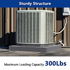 Wincomfort Condenser Pad for Air Conditioner Heat Pump, 24'' x 24'' x 3'' AC Base Stand Plastic Outdoor Condenser Equipment Anti-Vibration Pads