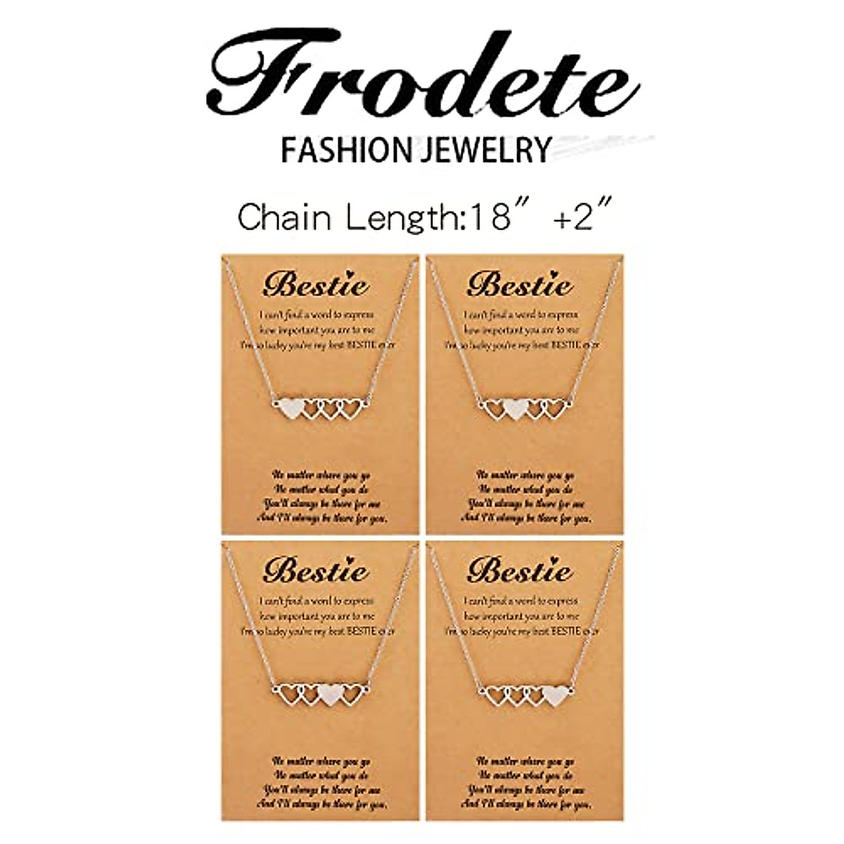 Best Friend Necklaces for 2/3/4/5 Sister Necklace for Girls Friendship Gifts Heart Matching Necklaces Bff Necklace Gifts for Friends Sisters