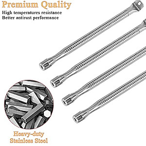 MOASKER Grill Burner Tube Replacement for Napoleon Prestige 500 RSIB, LEX 485, P500NK-3, LD485RB, LD485RSIB Gas Grills, Stainless Steel Burner for Napoleon LEX 605RSB, BIM605, BIPRO500 & Other Models