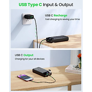 Morfec Power Bank Fast Charging 50000mAh - 22.5W Portable Charger USB C Quick Charge with 4 Outputs & 3 Inputs LED Display Huge Capacity External Battery Pack for iPhone, Samsung, iPad etc