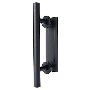 Wright Products Interior Pull and Flush Handle Set for Barn Doors, Matte Black