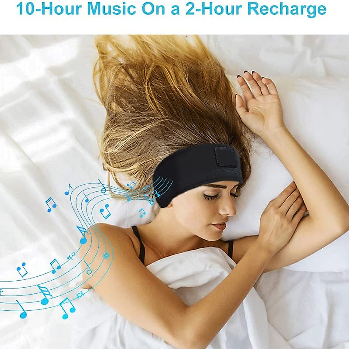 Sleep Headphones Sports Wireless Earphones Long Time Play Sleeping Headsets with Microphone Handsfree for Side Sleepers Women Men Workout Running Insomnia