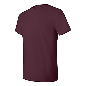 Hanes mens Nano Premium Cotton T-shirt (Pack of 2) T Shirt, Maroon, XX-Large US