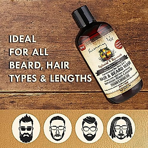 Sunny Isle Jamaican Black Castor Oil 2-N-1 Hair & Beard Wash 12oz (Pack OF 2) | Cleanses, Hydrates, Moisurizes Hair & Skin | Detangles Beard | Paraben & Sulfate FREE