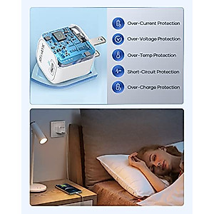 USB C Charger Block - RFNAYK 20W Super Mini iPhone 14/14 Plus/14 Pro/14 Pro Max Fast Charger, PD 3.0 Wall Charger Power Adapter for iPhone 12 13 Pro Max XR XS 8 Galaxy Pixel 4/3 iPad/iPad min (White)