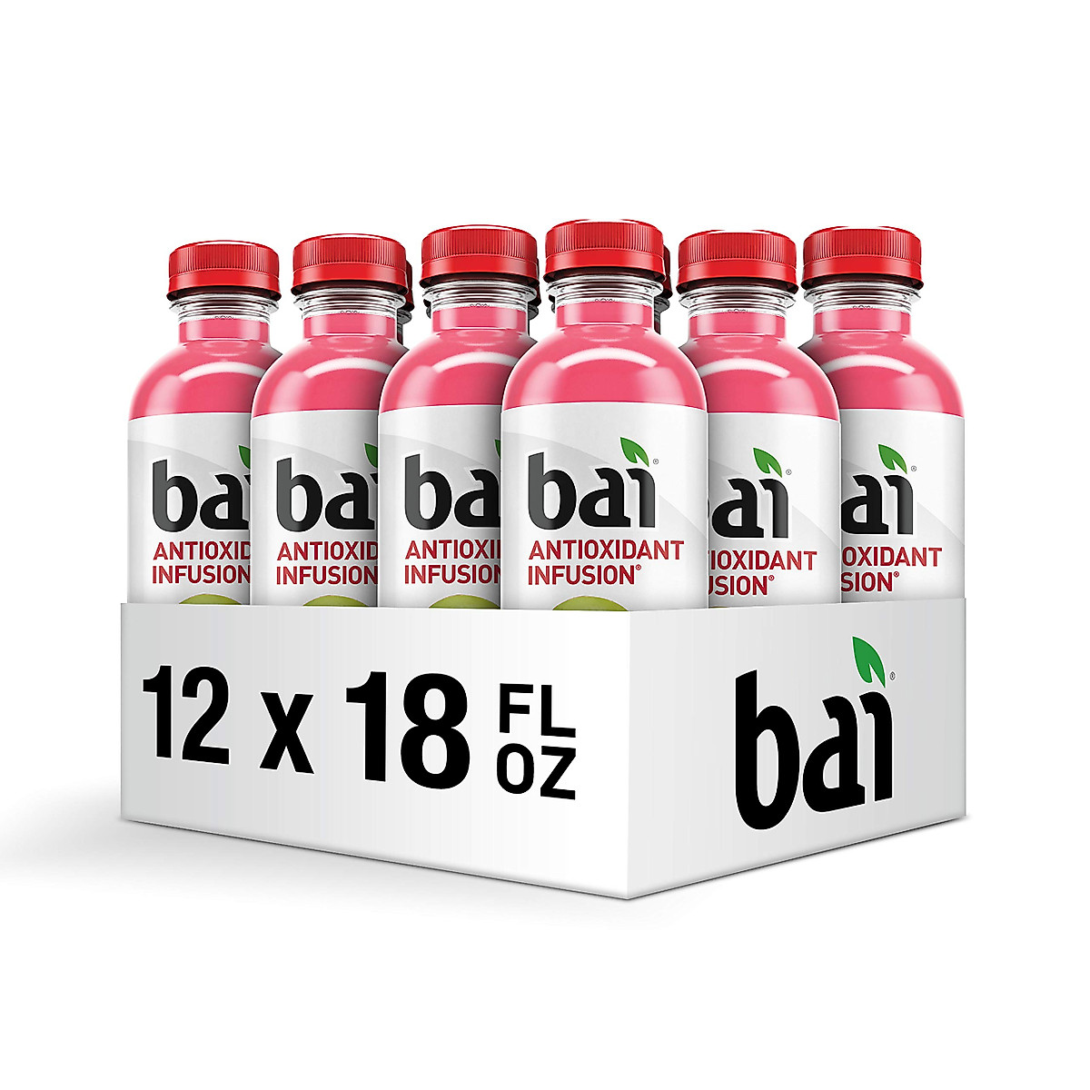 Bai Kupang Strawberry Kiwi, Antioxidant Infused Beverage, 18 fl oz bottle (Pack of 12)