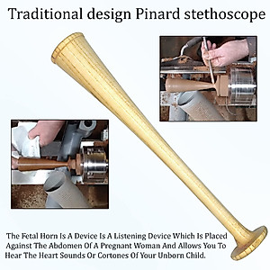AAProTools Pinard Stethoscope Horn Midwife 33 CM Beech Wood Hearing Pipe For Midwives