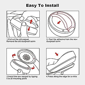 Earpad Replacement Headphone Pads, Replacement Parts for Earphone Pads Memory Foam Headphones Cushion for Sol Republic Tracks HD V10 Earphones, Simple Design for Easy Installation. (Black)