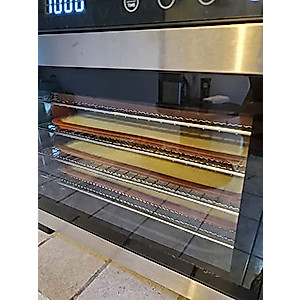 3PCS Silicone Dehydrator Mats with Edge, Silicone Sheets Compatible with Cosori CP267-FD, Non Stick Silicone Dehydrator Mats for Fruit dryer mesh (12" x 10.6")