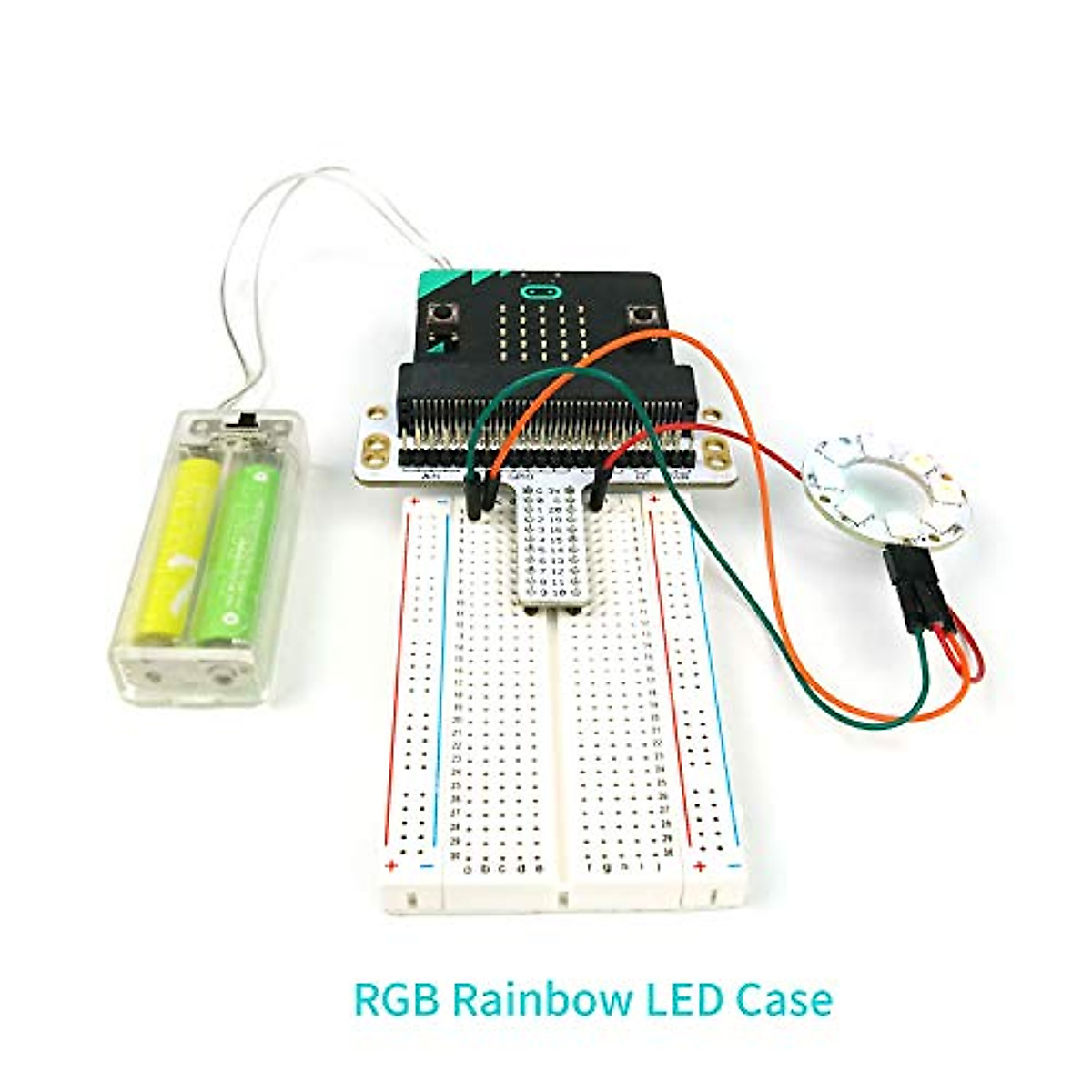 ELECFREAKS microbit Starter Kit for Kid 24 Accessories Micro:bit Basic Coding Electronics Kit, STEM Educational DIY Experiment Kit, Electric Circuit Learning with Guidance Manual(Without Micro: bit)