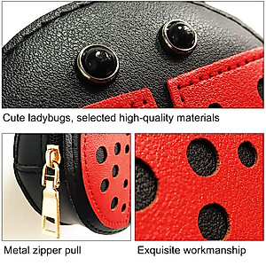 JienClound Little Girl Purses Cute Ladybug Shoulder Messenger Bag Accessories Dress 4.13 * 1.65 inches(10.5 * 4.2cm)