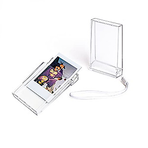 QUEEN3C Mini Photo Holder Storage Case for Fujifilm Instax Mini 11/9/8/7/7+/EVO Instant Camera Film Accessories 3 inch Photo Pouch, Photo Holder Protective Case with Wrist Lanyard. ( 2 pack )