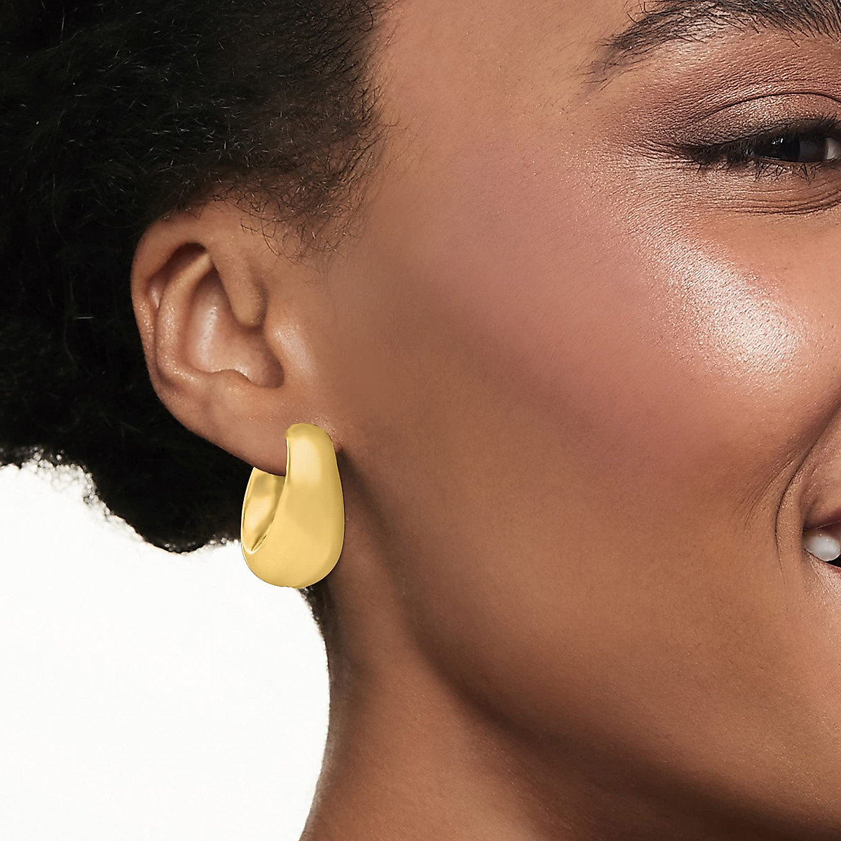 Ross-Simons Italian 18kt Gold Over Sterling Hoop Earrings